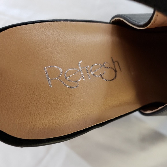 Refresh | Shoes | Refresh Open Toe Heel Black Sandal Booties 75 | Poshmark